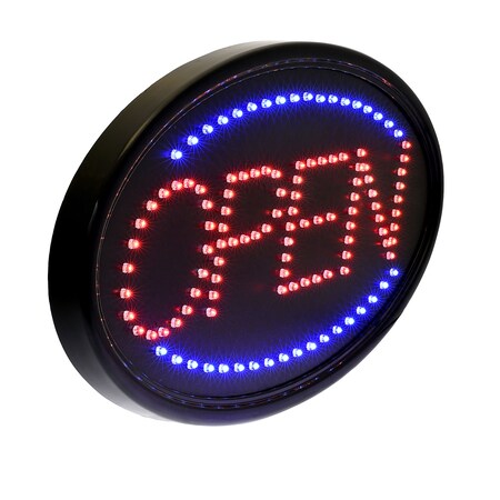 Alpine Industries LED Open Sign, Oval, 19" x 10" 497-01 | Zoro