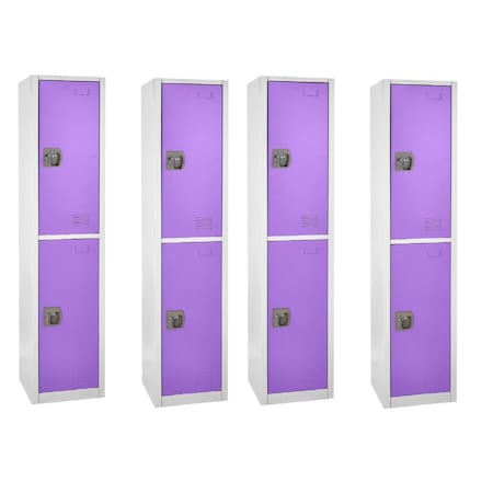 Adiroffice 12 in W, 12 in D, 72 in H, Steel ADI629-202-PUR-4PK | Zoro