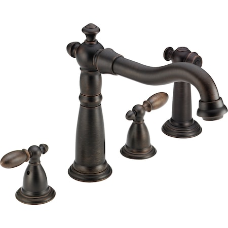 Delta Victorian Two Handle Widespread Kitchen Faucet With Spray 2256-RB ...