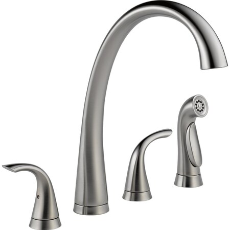 Delta Pilar Two Handle Widespread Kitchen Faucet With Spray 2480-AR-DST ...