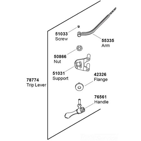 Kohler Trip Lever Kit 78774-BN | Zoro