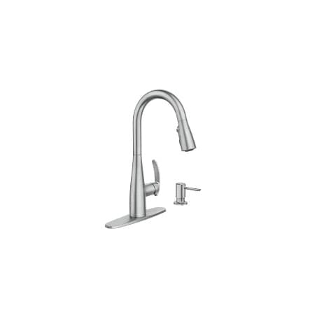 Moen Reyes One-Handle High Arc Pulldown Kitchen Faucet in Spot Resist ...