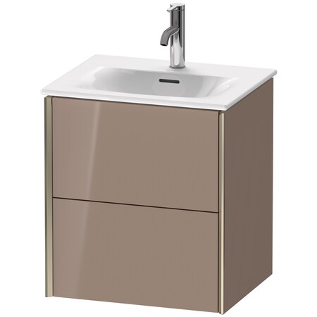 Duravit Xviu Wall-Mounted Vanity Unit Cappuccino High Gloss XV41310B186 ...