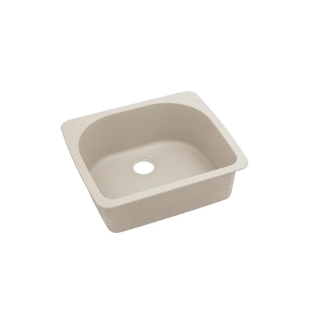 Elkay Quartz Classic 25 X 22 X 8-1/2 Single Bowl Top Mount Sink Putty ...