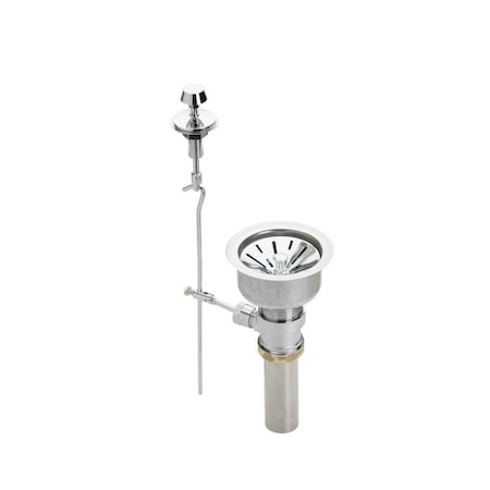 Elkay Deluxe Remote Drain Fitting 3-1/2 Type 304 Stainless Steel Body ...