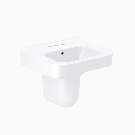 Sloan SS3006 SloanTec Glaze White Ledgeback Lavatory 4'' Centerset ...