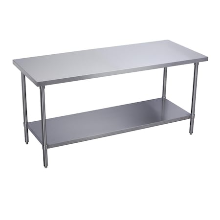 Elkay Standard Work Table Galvanized Under Shelf No Backsplash 72 L X ...
