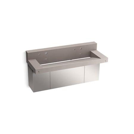 Kohler 60In Wall-Mount Trough Lavatory System With Backsplash In ...