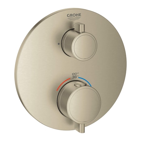 Grohe Dual Function 2-Handle Thermostatic Valve Trim, Gold 24133GN0 | Zoro