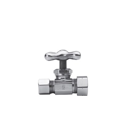 Brasstech Straight Valve, 1/2" Compression in Stainless Steel (Pvd ...