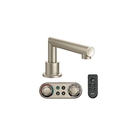Moen Brushed Nickel Roman Tub Faucet Includes Iodigital Technology ...