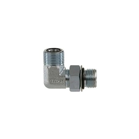 Titan Stainless Adapter 90 Degree Elbow 1/2in Male ORFS x 1/2in ORB ...