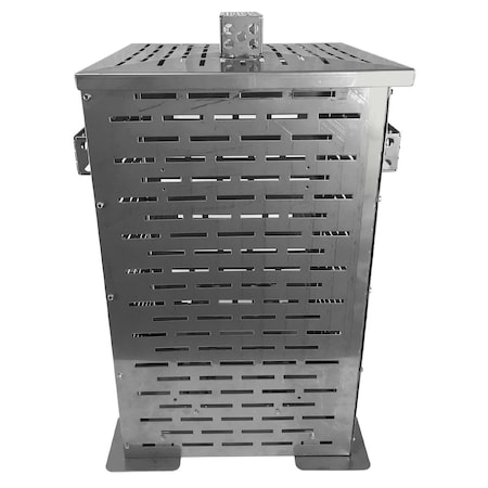 TJERNLUND Stainless Steel Burn Box Cage w/Lid for Compost, Trash, Scrap ...