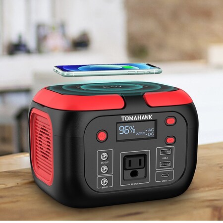 Tomahawk Power Portable Power Station, 155Wh 200W 4-Port Backup Lithium ...