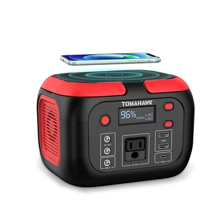 Tomahawk Power Portable Power Station, 155Wh 200W 4-Port Backup Lithium ...