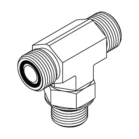 Tompkins Hydraulic Fitting-Steel04MORFS-04MORFS-06MOR TEE FF6803-04-04 ...