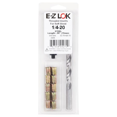 E-Z Lok E-Z Hex Threaded Insert Installation Kit for Wood - Steel ...