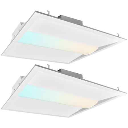 Luxrite 2x2 FT Square LED Troffer Lights 3 CCT 3500K-5000K 20/30/40W ...