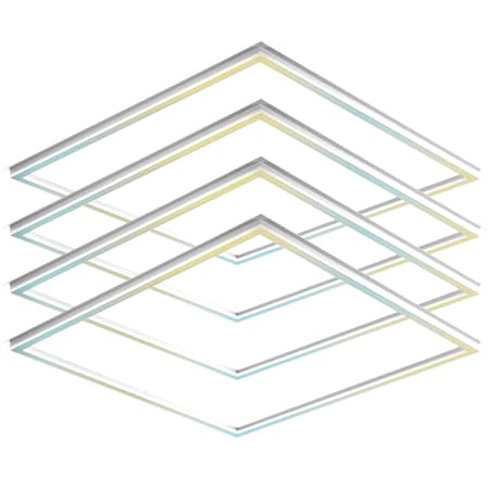 Luxrite 2x2 FT Edge-Lit Frame LED Panel Lights 3 CCT 3000K-5000K 20/30 ...