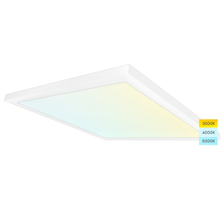 Luxrite 2x2 FT Surface Mount LED Panel Light 3 CCT Selectable 40W ...