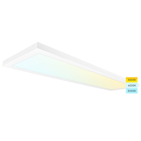 Luxrite 1x4 FT Surface Mount LED Panel Light 3 CCT Selectable 40W ...