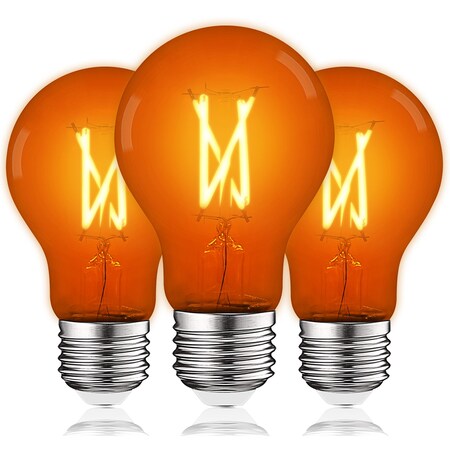 Luxrite A19 LED Edison Orange Light Bulbs 4.5W 60W Equivalent Clear ...