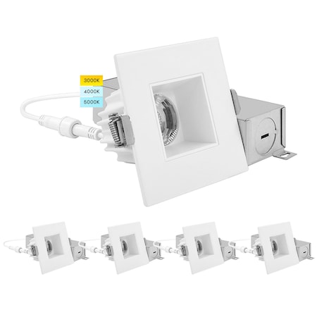 Luxrite 2 Inch Square LED Recessed Downlights 3CCT 3000K-5000K 8W 600LM ...