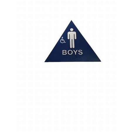Don-Jo Boys Triangle Blue Bathroom Sign CHS4 | Zoro