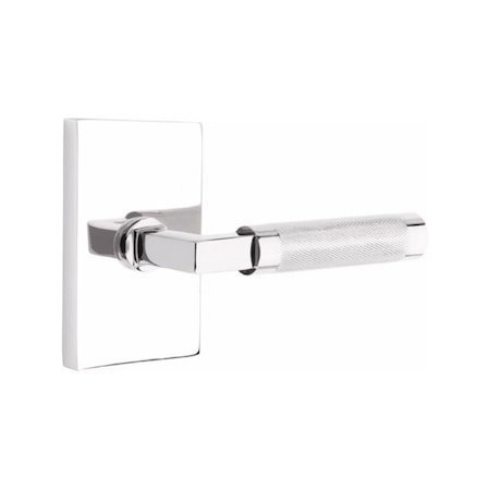 Emtek C5112US26.LSUS26.KNUS26 L-Knurled Passage Modern Rectangular CF 1 ...