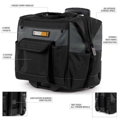 Toughbuilt Tool Bag, Bags, Polyester TB-71-14 | Zoro