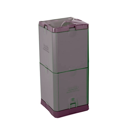 Aerobin 4 gal Recycling Bin, Satin Black/Satin Alum, Polystyrene ...