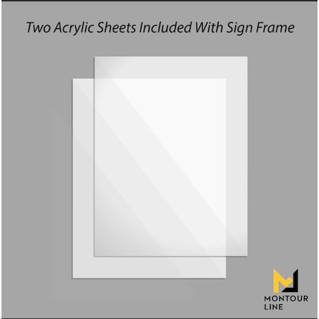Montour Line Sign Frame Floor Standing 8.5x11H Pol.Steel PLEASE WAIT ...