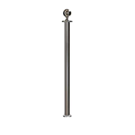 Montour Line Stanchion Post and Rope Fixed Base Sat.Steel Post Ball Top ...