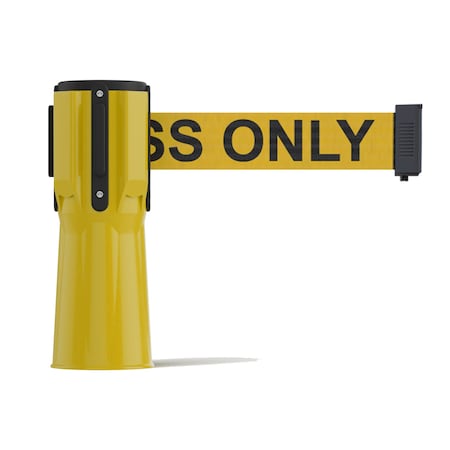 Montour Line Retractable Belt Barrier Cone Mount Yellow Case 11ft. Auth ...