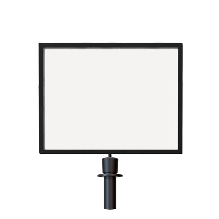 Montour Line Post and Rope Stanchion Sign Frame 22 x 28 in. H Black ...