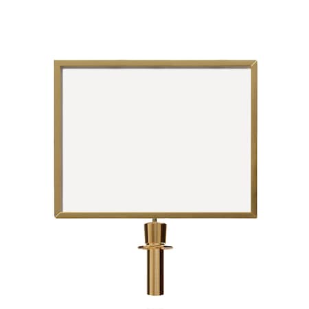 Montour Line Stanchion Post Top Sign Frame 22x28" H Sat Brass PLS/POR ...