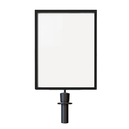 Montour Line Stanchion Post Top Sign Frame 22 x 28 in. V Black Steel ...