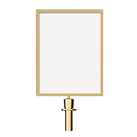 Montour Line Stanchion Post Top Sign Frame 22x28" V Pol. Brass, PLEASE ...