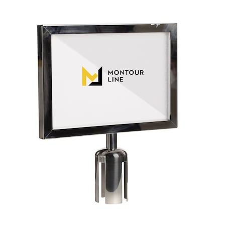 Montour Line Stanchion Post Top Sign Frame 8.5 x 11 in. H Satin ...