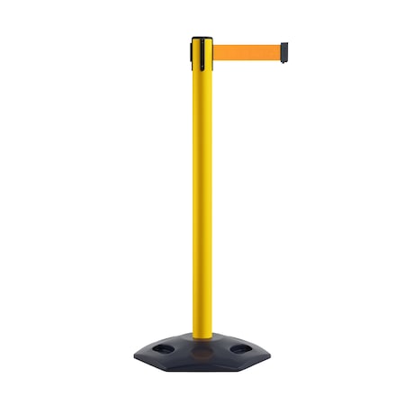 Montour Line Stanchion Belt Barrier Rubber Base Yellow Post 7.5ftFl.Org ...