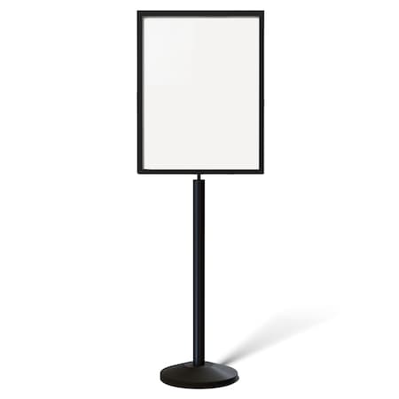 Montour Line Sign Frame Floor Standing 22 x 28 in. V Black Steel, LINE ...