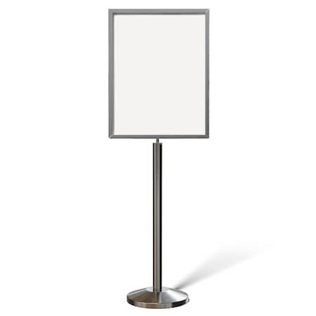 Montour Line Sign Frame Floor Standing 22 x 28 in. V Satin S.S., ENTER ...
