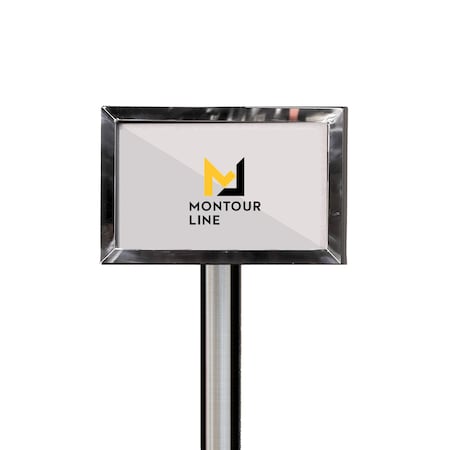 Montour Line SignFrame Floor Standing 7x11H Pol.Steel PLEASE ENTERHERE ...