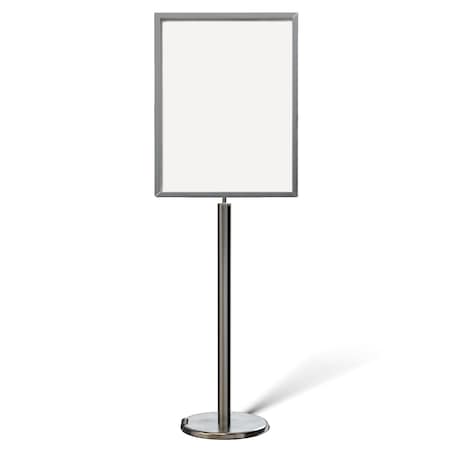 Montour Line Sign Frame Floor Standing 22 x 28 in. V Satin Stainless ...