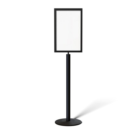 Montour Line Sign Frame Floor Standing 14 x 22 in. V Black Steel, EXIT ...