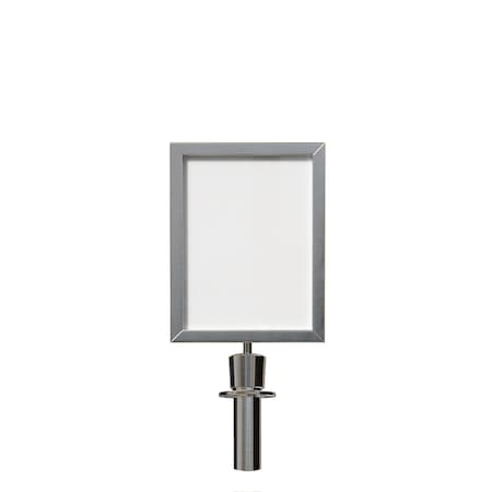 Montour Line Stanchion Post Top Sign Frame 11x14" V Satin S.S., PLEASE ...