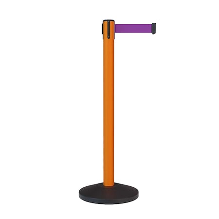 Montour Line Stanchion Belt Barrier Orange Post 13ft.Purple Belt ES400 ...