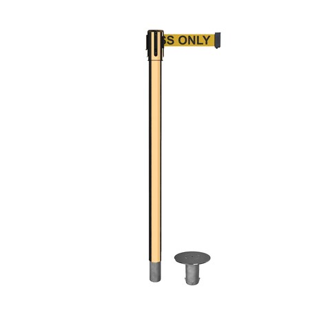 Montour Line Retractable Belt Removable Stanchion, 2ft Pol.Brass Post ...