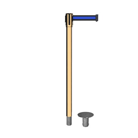 Montour Line Retractable Belt Removable Stanchion, 2ft Pol.Brass Post 7 ...