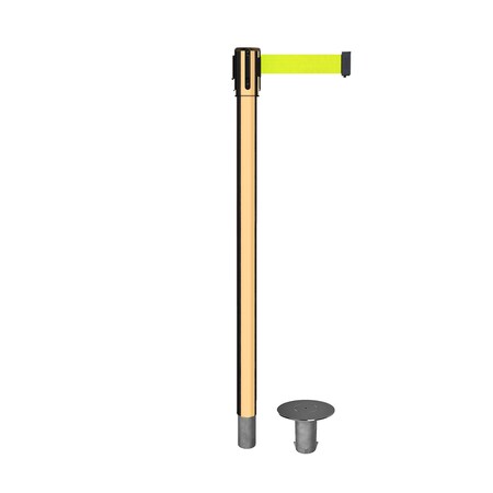 Montour Line Retractable Belt Removable Stanchion, 2ft Pol.Brass Post ...